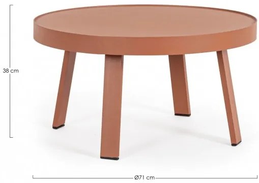 BIZZOTTO Zahradní konferenční stolek SPYRO červená 71 cm 0663526
