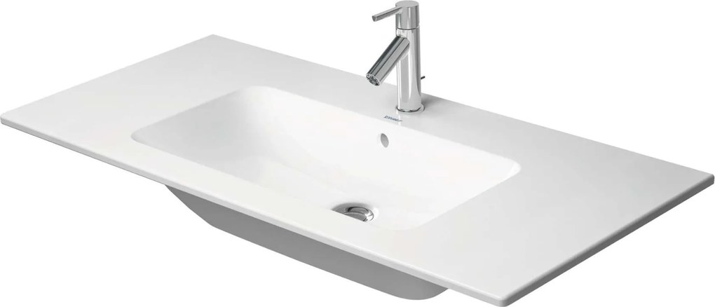 Duravit ME by Starck - Umyvadlo 103x49 cm, s přepadem, otvor pro baterii, DuraShield, matná bílá 233610AC00