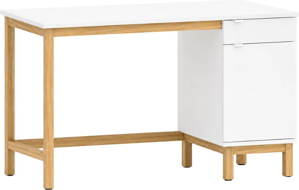 Psací stůl MODEL se šuplíkem a skříňkou do dětského pokoje Zvolte barvu: Světle modrá s bílým úchytem, Zvolte rozměr: 100x60 cm, Zvolte stranu: Pravá