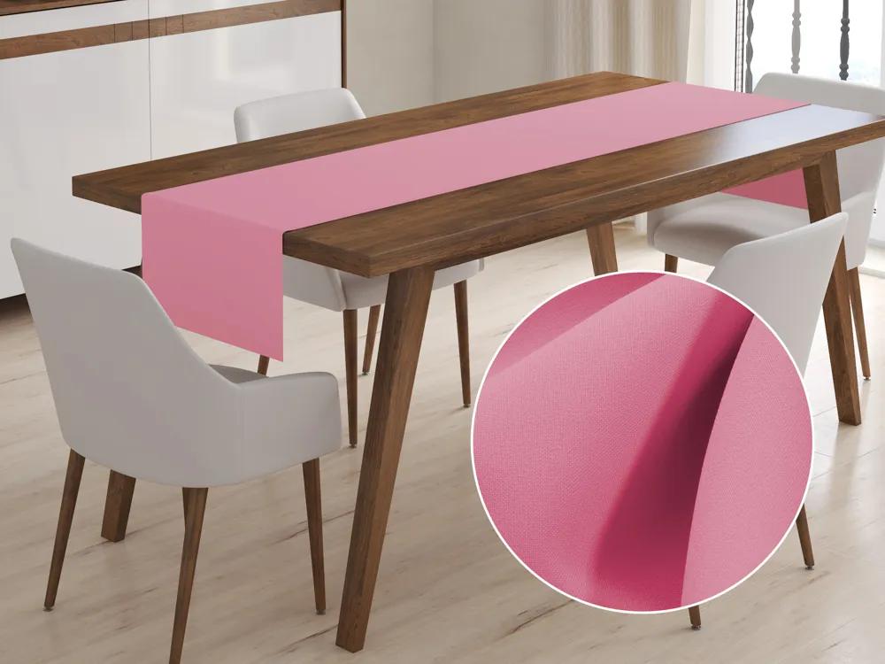Biante Dekorační běhoun na stůl Rongo RG-027 Růžový 20x180 cm