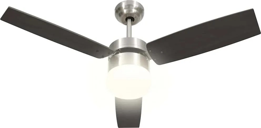 vidaXL Stropní ventilátor světlo a dálkový ovladač 108 cm světle hnědý [51491] Barva: tmavě hnědá