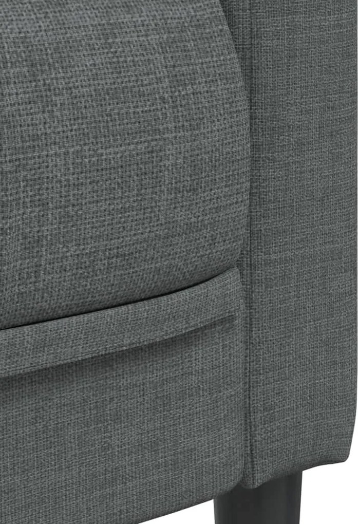 2dílná sedací souprava tmavě šedá textil 3209239