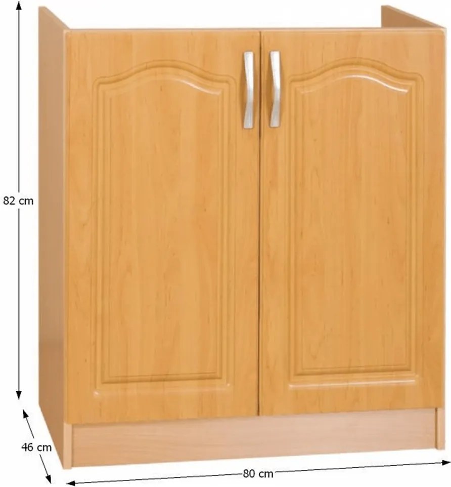 Dřezová skříňka, olše, LORA MDF NEW KLASIK S80ZL