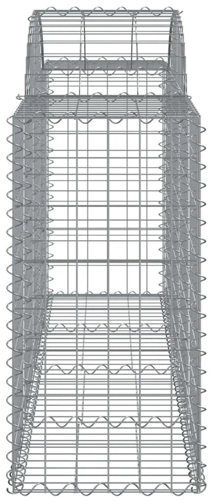 Klenuté gabionové koše 9 ks 200x50x80/100 cm pozinkované železo,  3146306