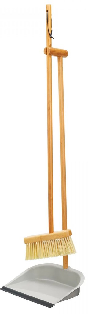 Kitchen Craft Bambusové koště s lopatkou, přírodní barva, dřevo