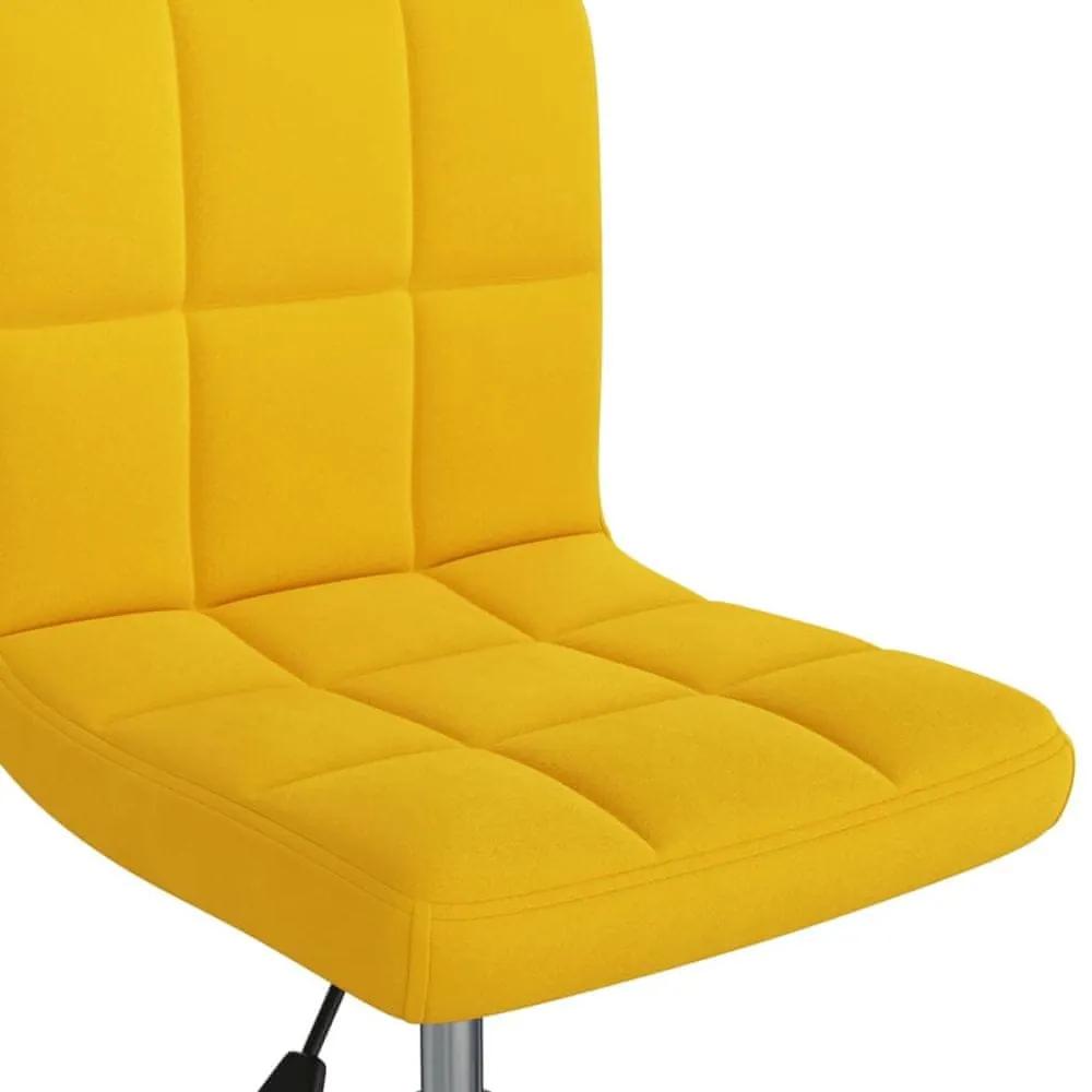 Petromila Otočné jídelní židle 2 ks hořčicově žluté samet
