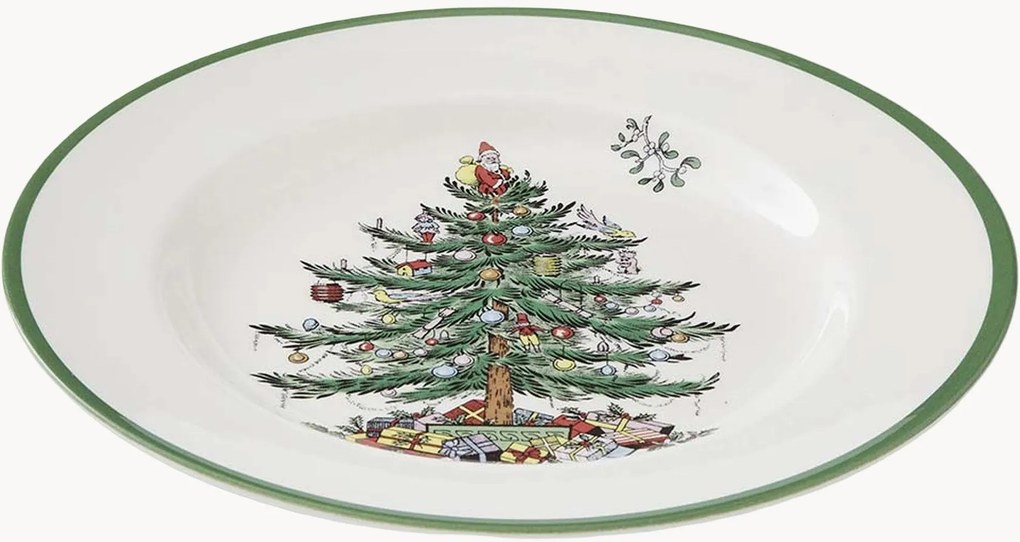 Sada mělkých talířů Christmas Tree, 4 díly
