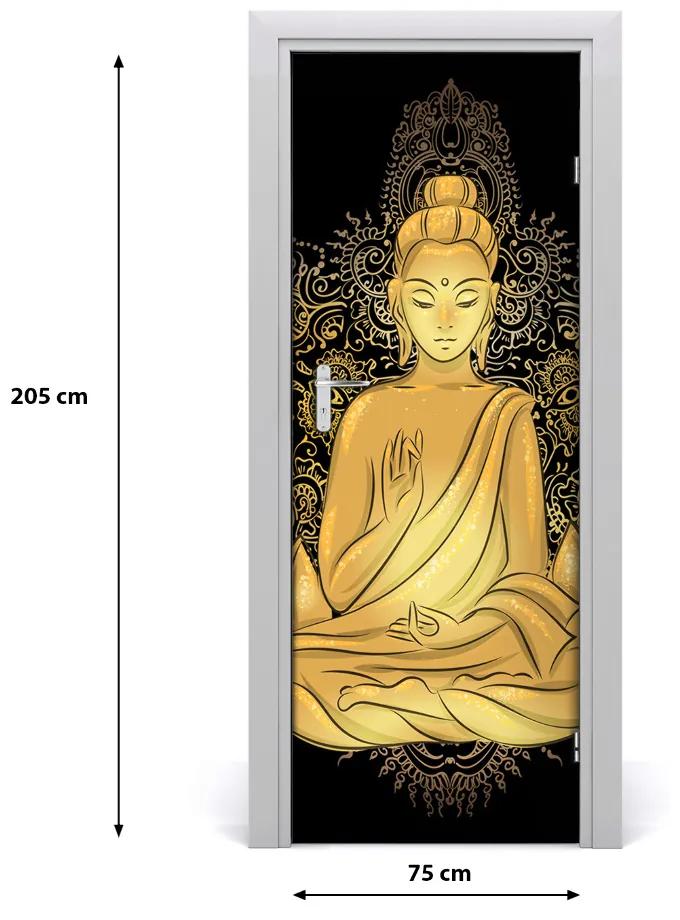 Samolepící fototapeta na dveře Budda i mandala 75x205 cm