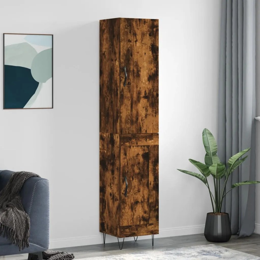 Skříň highboard kouřový dub 34,5 x 34 x 180 cm kompozitní dřevo 3199142