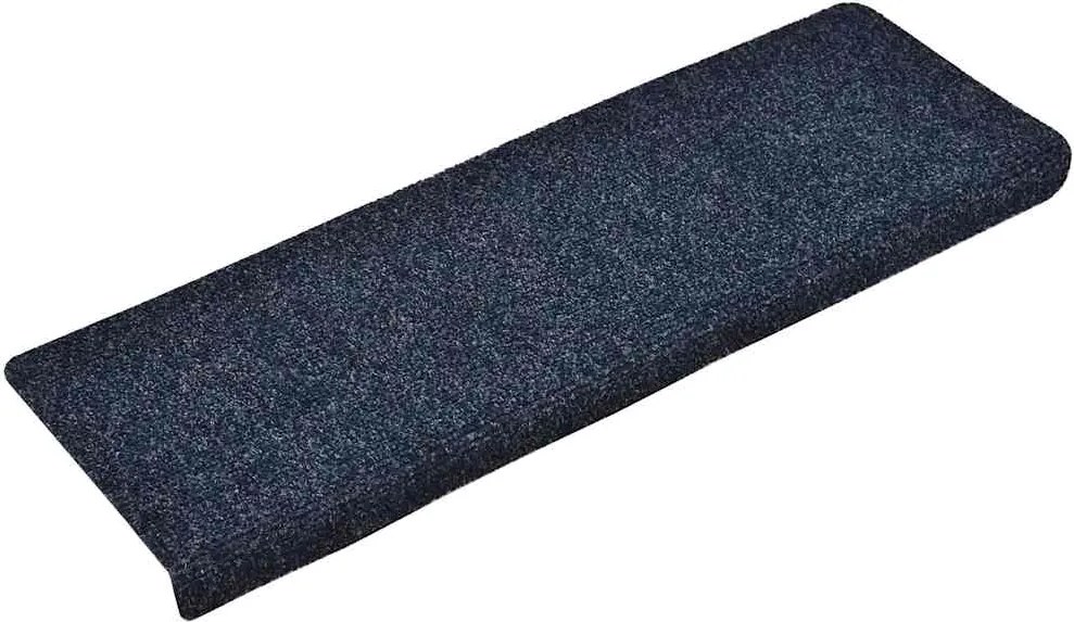 Schodové rohože samolepicí 30 ks 65 x 21 x 4 cm modré s obdélníkovým okrajem 3365696