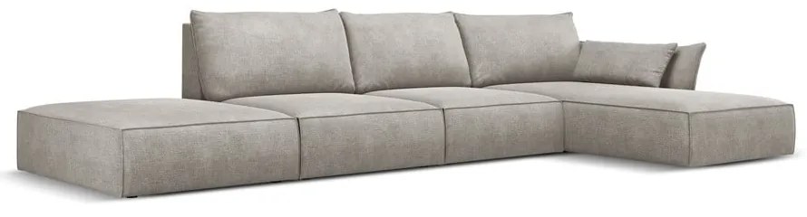 Světle šedá rohová pohovka (pravý roh) Vanda – Mazzini Sofas