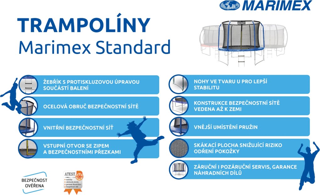 Marimex Standard 244 cm + vnitřní ochranná síť + žebřík 19000110