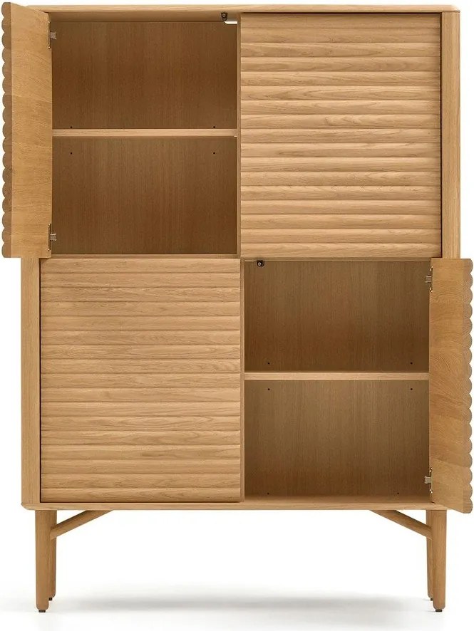 Skříňka v dekoru dubu v přírodní barvě 104,5x144x40 cm Lenon – Kave Home