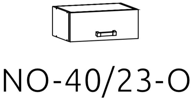 NO-40/23-O horní skříňka typu nástavec kuchyně Edan Barva korpusu skříněk: Bílá alpská, Zvolte barvu dvířek: Černá mat