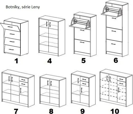 Botník LENY 7 - dub sonoma