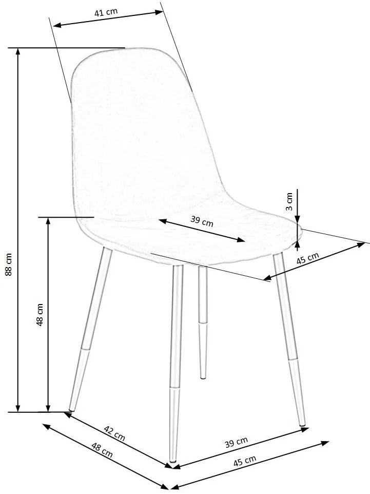 Designová židle Suzzie šedá