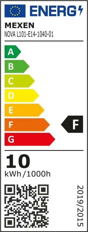 Mexen Nova, LED žárovka E14, G45, 10W, neutrální - 4000K, 1055 lm - L101-E14-1040-01