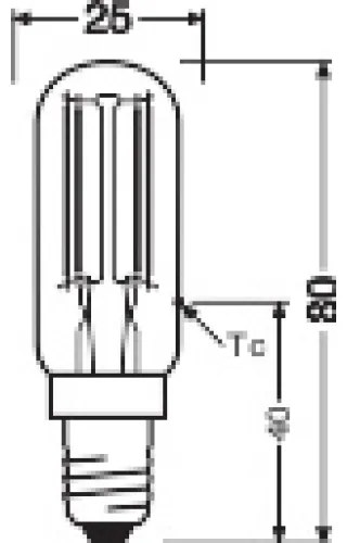 LED žárovka do lednice E14 LEDVANCE SPECIAL T26 FIL 4W (40W) teplá bílá (2700K)