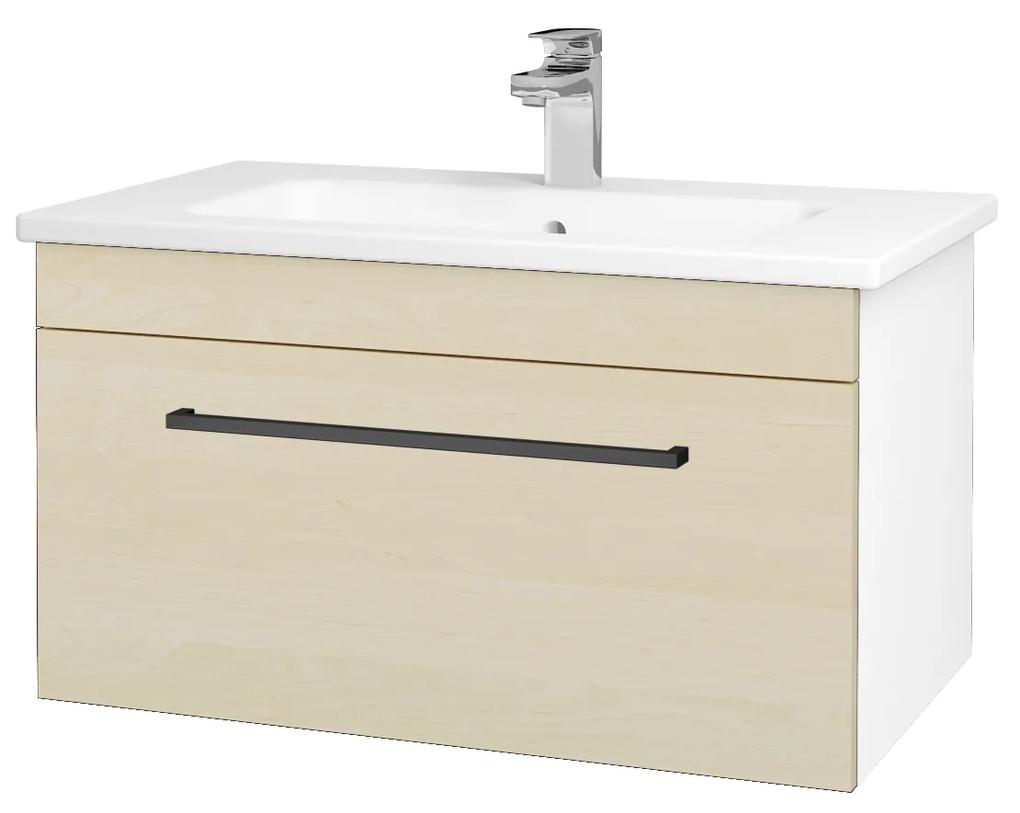 Dřevojas Koupelnová skříň ASTON SZZ 80 Varianta: N01 Bílá lesk / Úchytka T01 / D06 Ořech