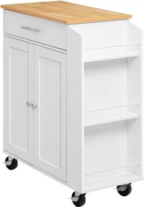 Kuchyňský ostrůvek s úložným prostorem VEVOR, 640 × 380 × 15 mm – 795 × 397 × 870 mm