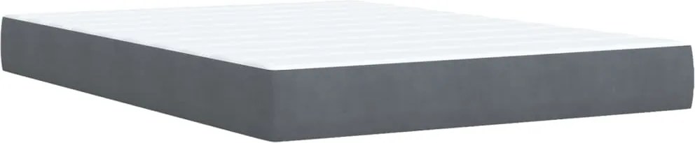 Box spring postel s matrací tmavě šedá 140x200 cm samet 3290937