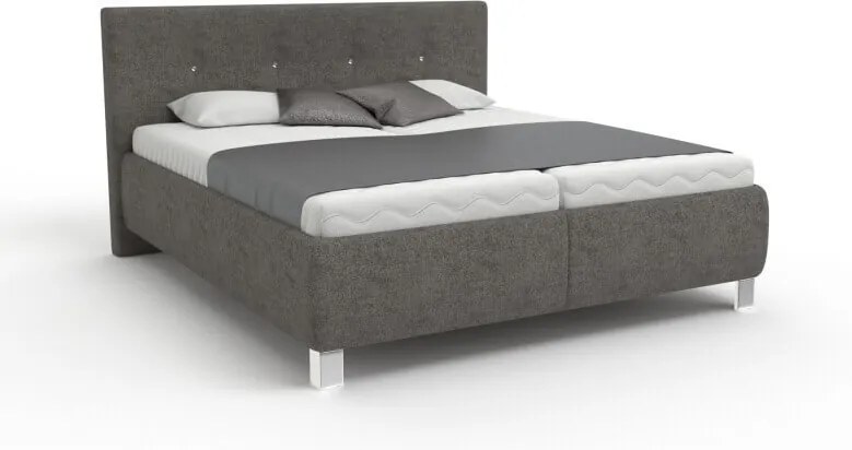 Čalouněná postel s úložným prostorem Elza vario, čelní výklop MAWS, 160x200 cm