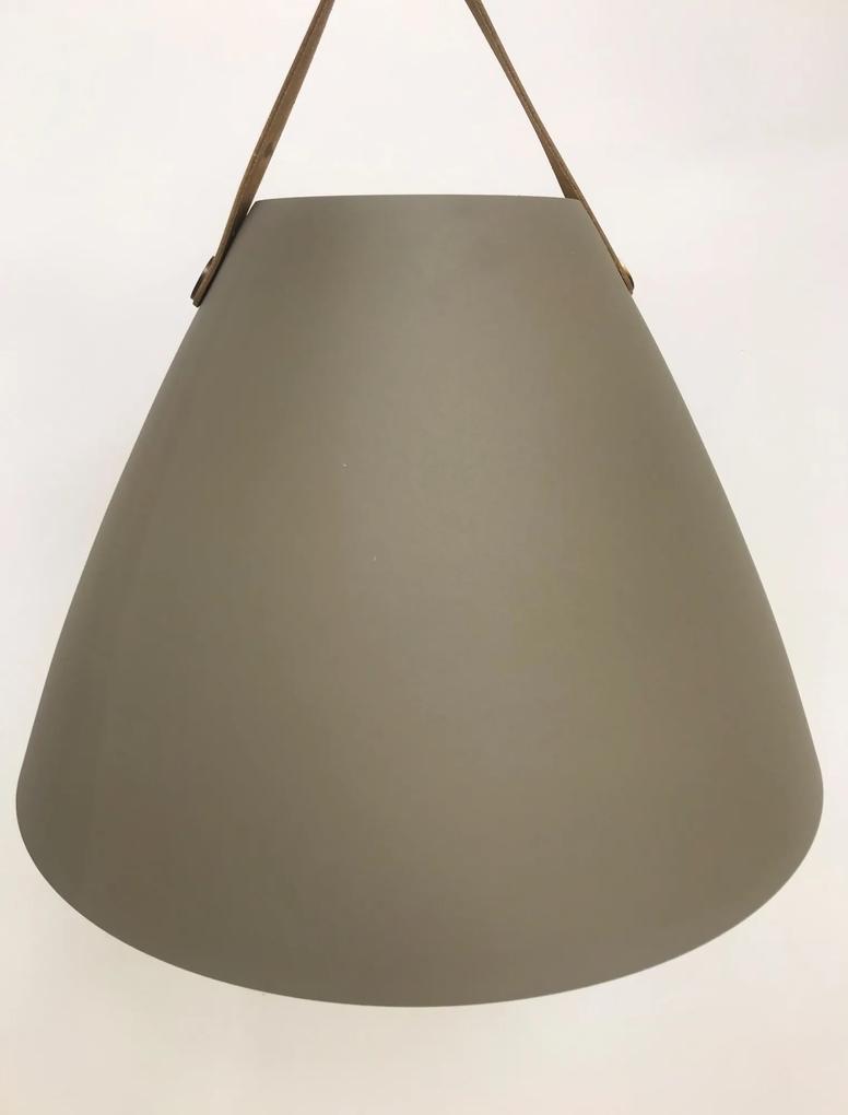 Elegantní závěsné svítidlo s koženým popruhem NORDLUX Strap O 270 x 270 mm, béžová