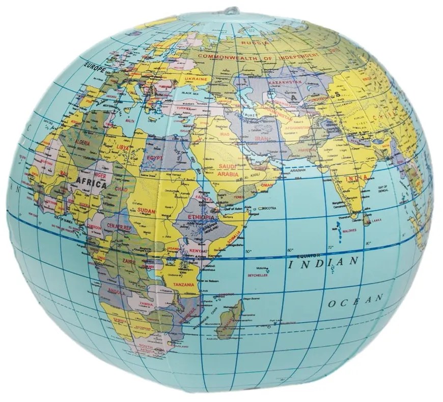 Nafukovací globus Rex London World Map