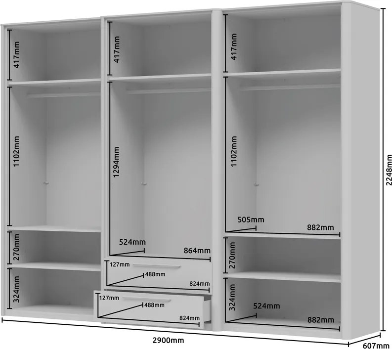 Skříň AIR - P62/AI - Pepper bílá lak mat
