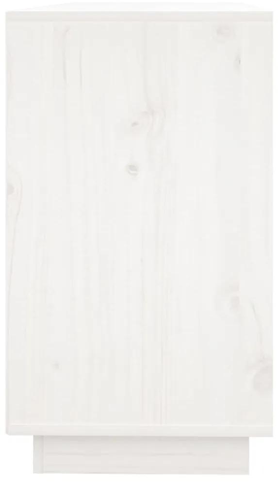 Příborník bílý 111 x 34 x 60 cm masivní borové dřevo,  813810