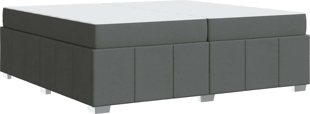 Rám postele s matrací Tmavě šedá 200 x 200 cm textil 3398308