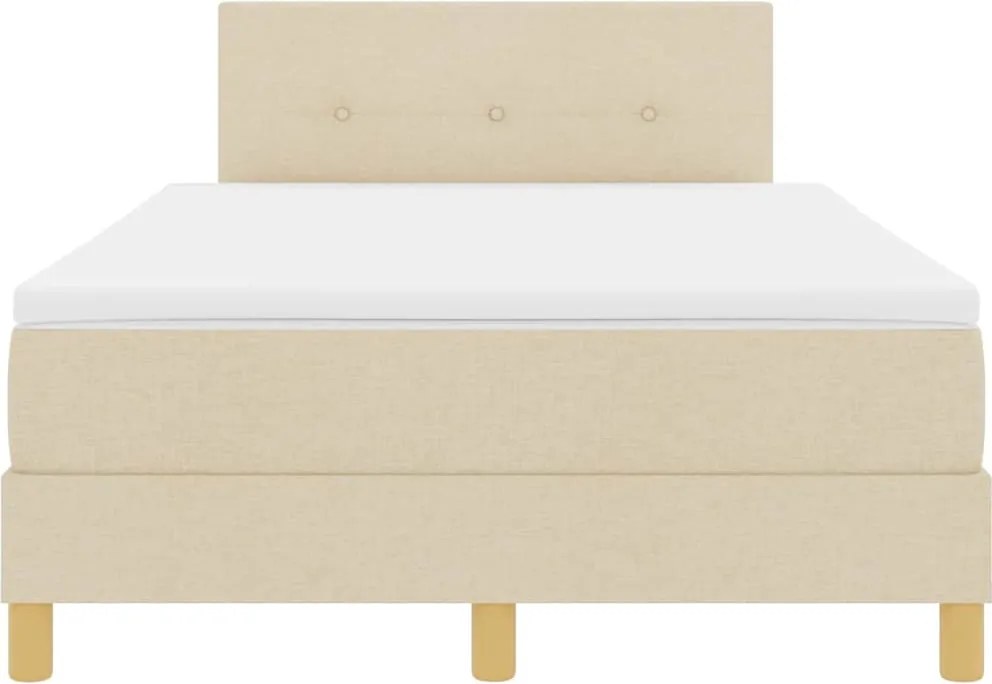 Postel s boxspringem s polštářem Krémová 120 x 190 cm textil 3338907