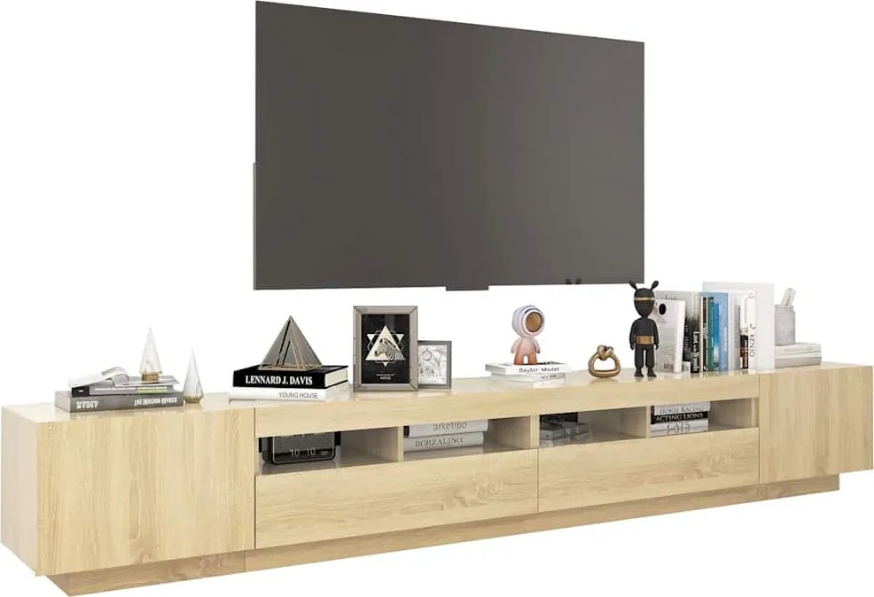 TV skříňka s LED osvětlením dub sonoma 260 x 35 x 40 cm 3081918