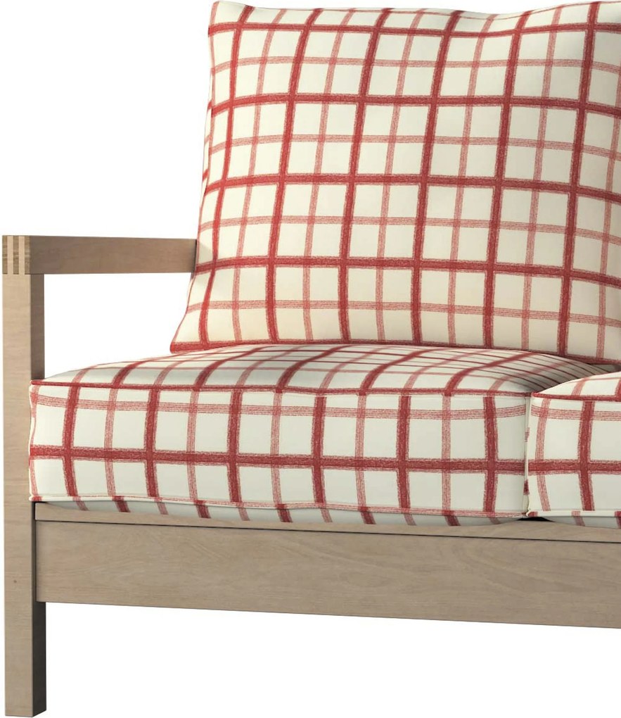 Potah na pohovku IKEA Lillberg 3-místná nerozkládací barva červená látka vzorované
