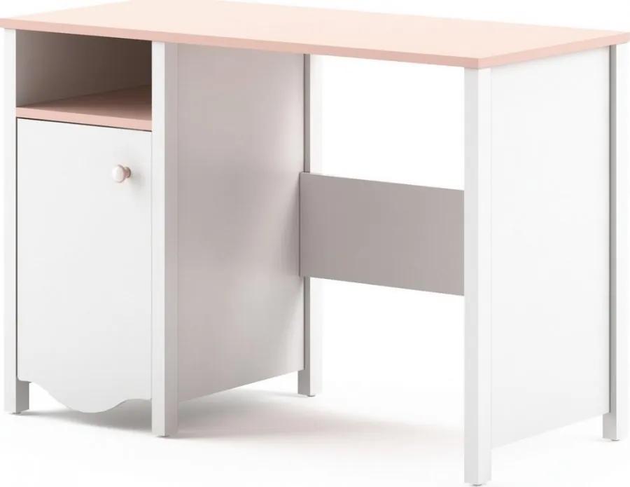 Casarredo - Komfort nábytek Dětský psací stůl ELISA MI-03, 1D1S, bílá/růžová