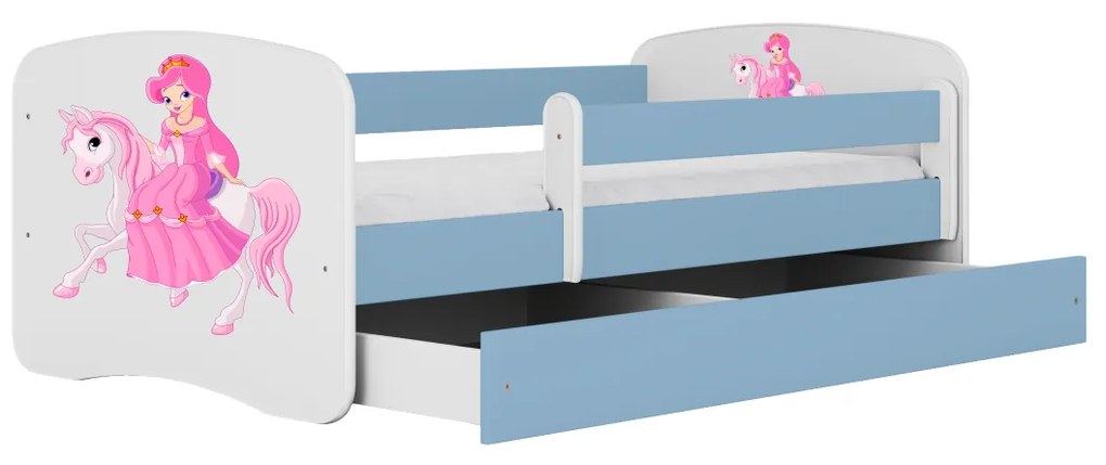Dětská postel Babydreams princezna na koni modrá