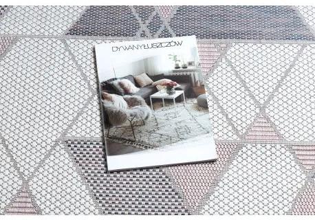 Dywany Luszczow Kusový koberec SISAL SION Geometrický, Trojúhelníky 3006 ecru / růžový Rozměr koberce: 80 x 250 cm