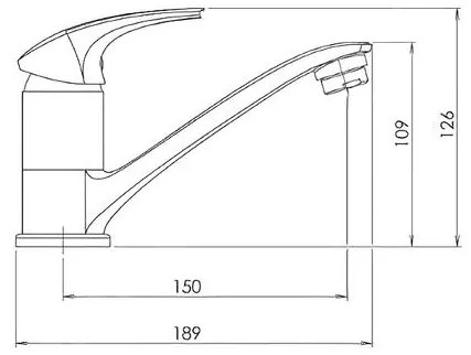 Novaservis Metalia 57 Dřezová baterie, bílá 57096,1