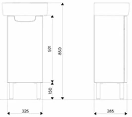 KOLO Skříňka umyvadlová 30 cm, bílá 89541000