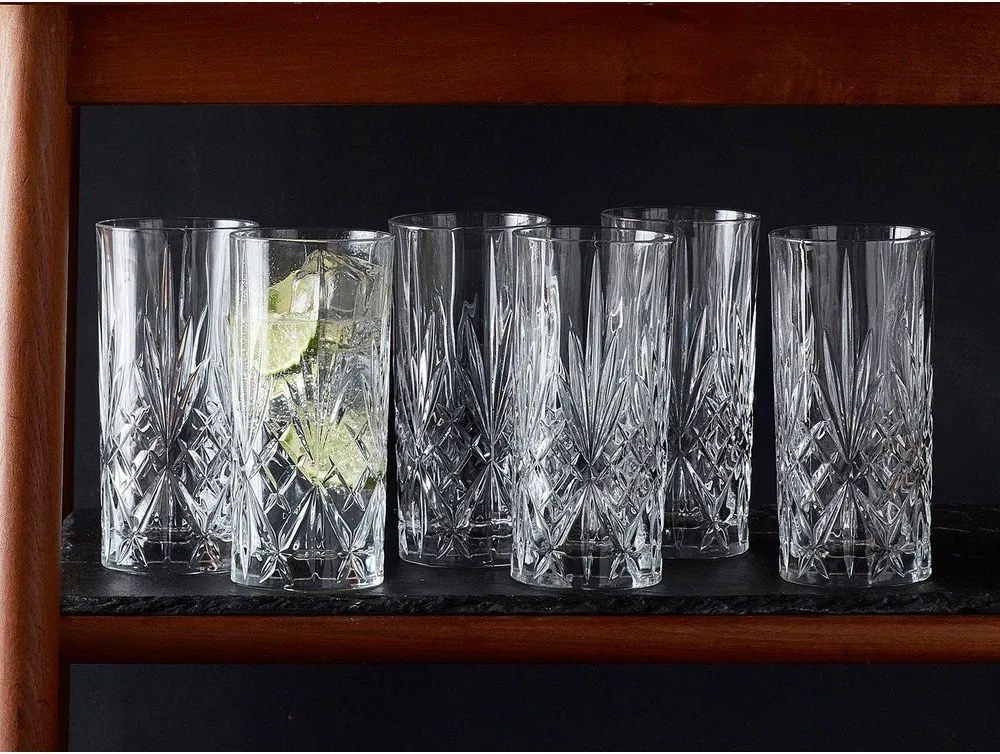 Křišťálové sklenice v sadě 6 ks na koktejly 360 ml Melodia – Lyngby Glas