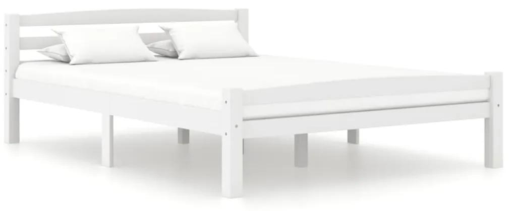 Rám postele bílý masivní borovice 120 x 200 cm,  322070