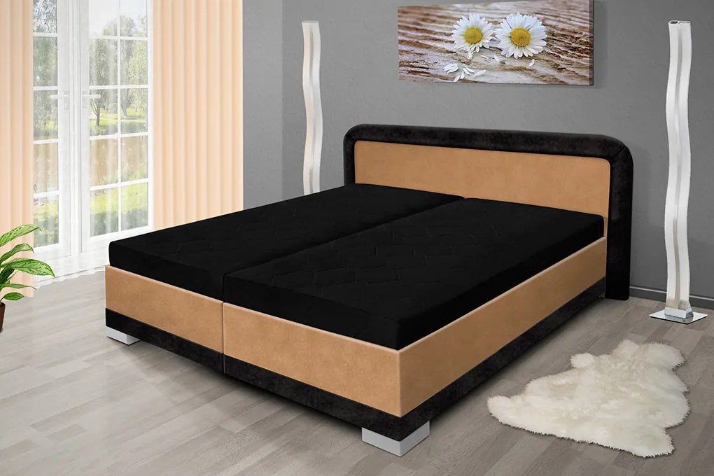 Manželská postel s úložným prostorem Jaro 200x160 Barva: béžová