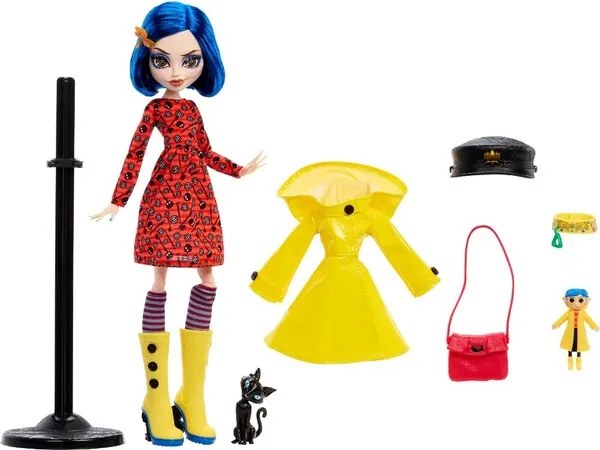 Mattel panenka Monster High x Skullector - Laika Coraline Vícebarevná