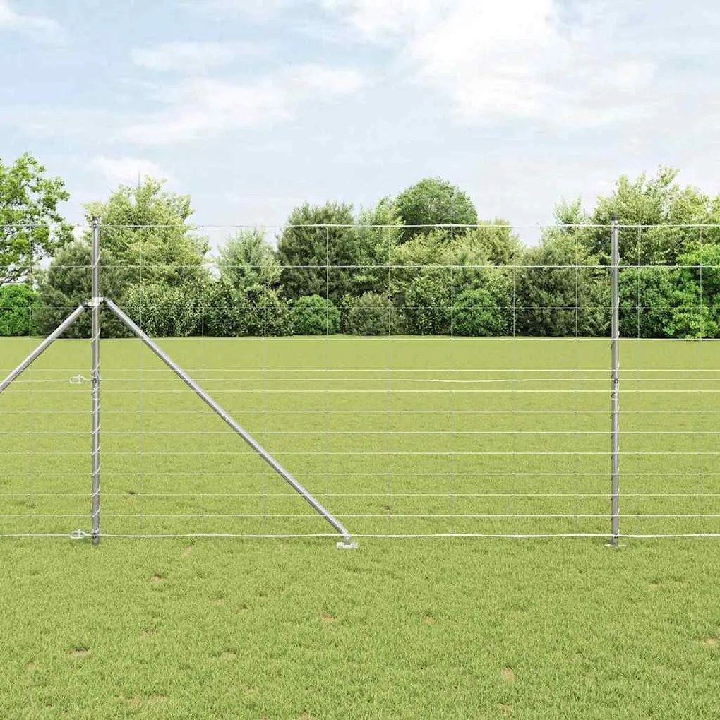 Svařované drátěné ploty s hroty 25 x 1,5 m Pozinkovaná ocel 3351436