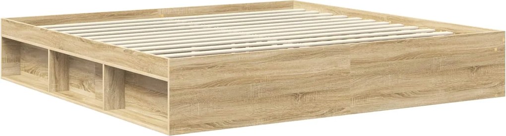 Rám postele s čelo Sonoma 200 x 200 cm Masivní borové dřevo 3410557