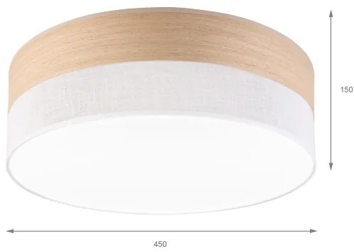LED Stropní svítidlo SIRJA WOOD LED/36W/230V pr. 45 cm bílá/dub