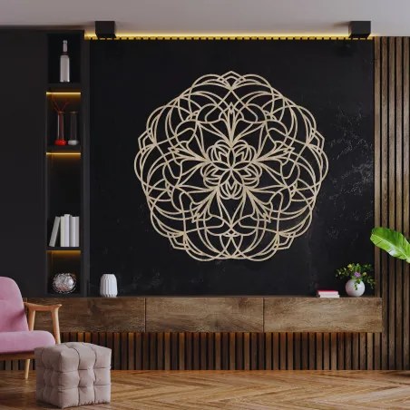 Dřevěná nástěnná mandala – Elegantní dekorace ze dřeva | SENTOP HDF0250