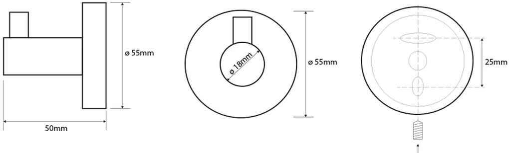 Sapho, X-STEEL věšáček, broušená nerez, XS201