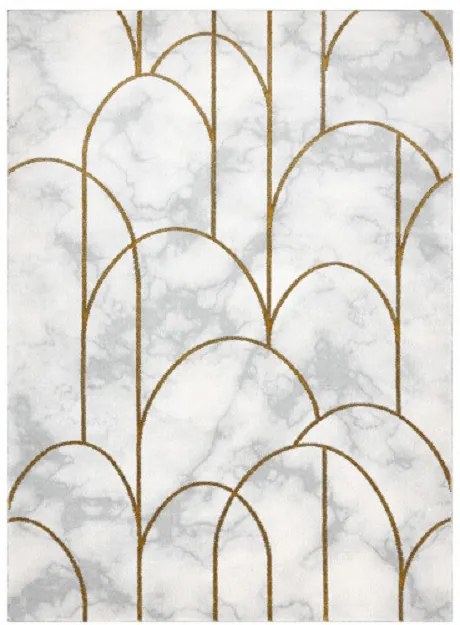 Dywany Łuszczów, Kusový koberec Emerald 1016 cream and gold, 120x170, bílá, kancelář