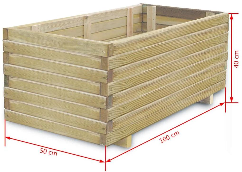 Vyvýšený záhon 100 x 50 x 40 cm dřevo obdélníkový,  41660